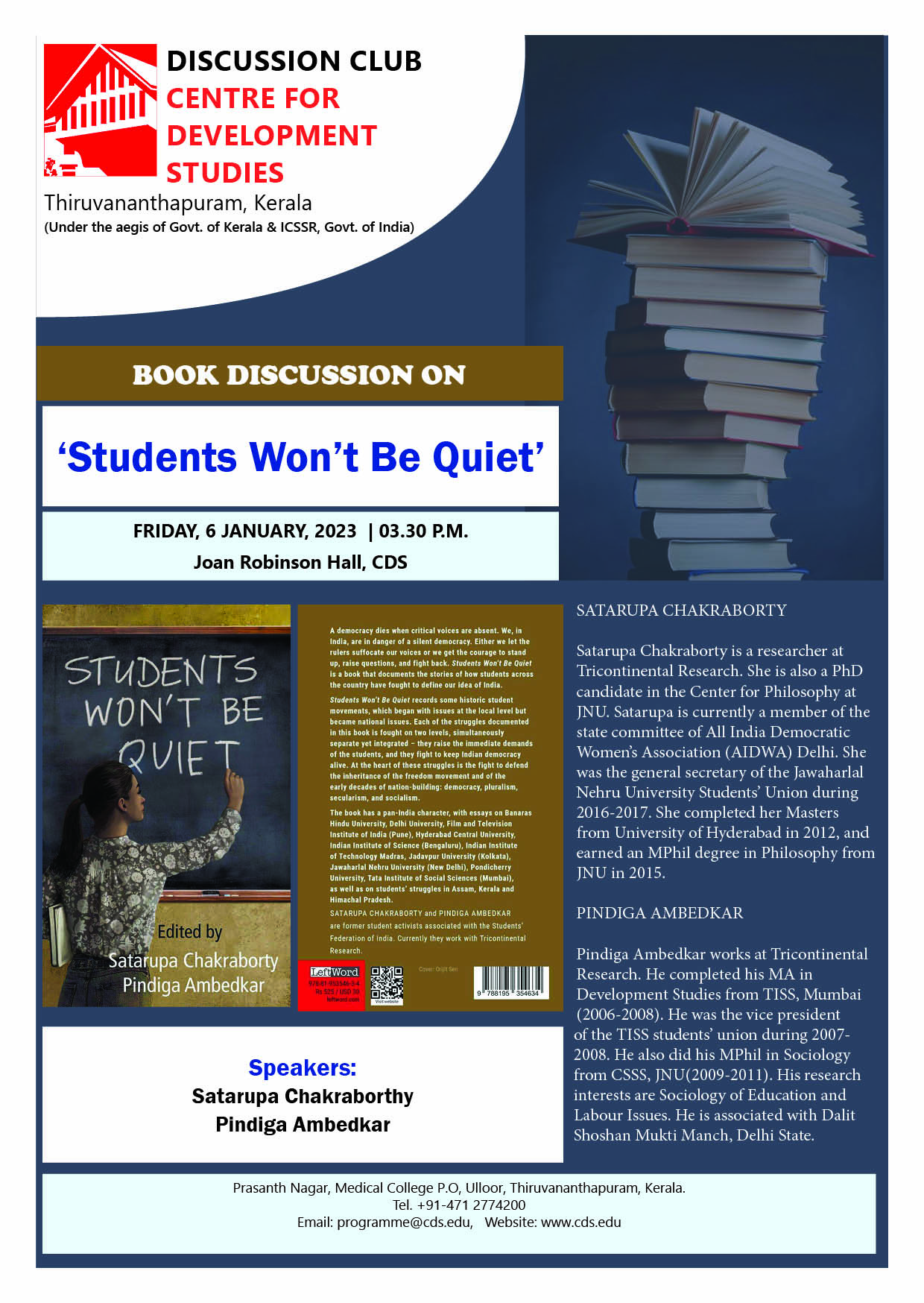 Flyer-Discussion-6January | Centre for Development Studies