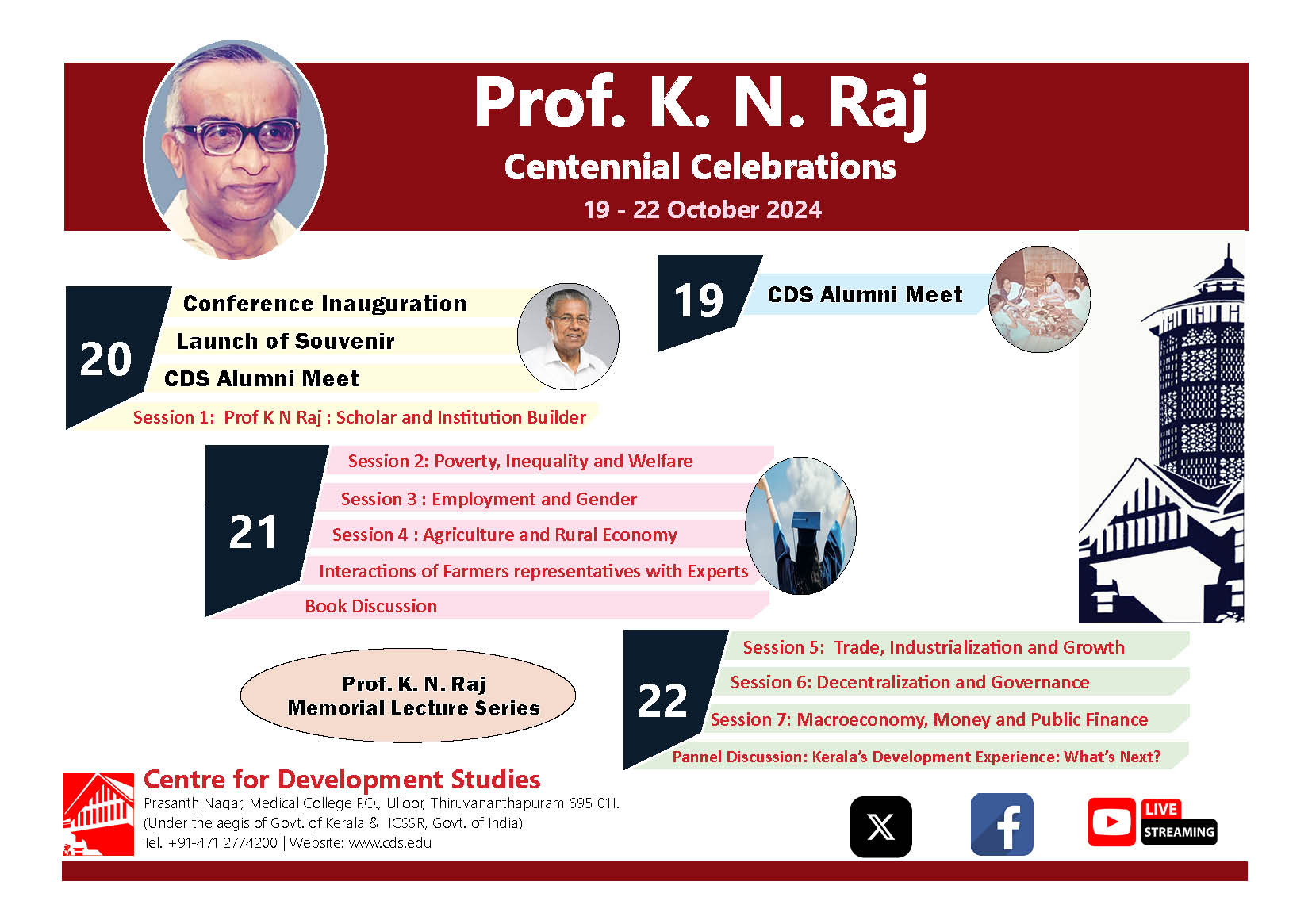 KNRajCentennial-PosterSocialMedia | Centre for Development Studies