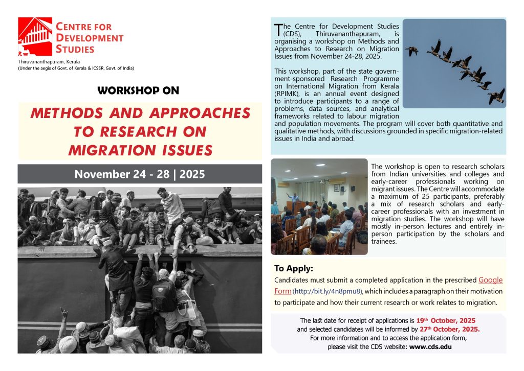 Workshop on Methods and Approaches to Research on Migration Issues ...