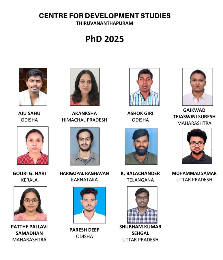 PhD Students | Centre for Development Studies